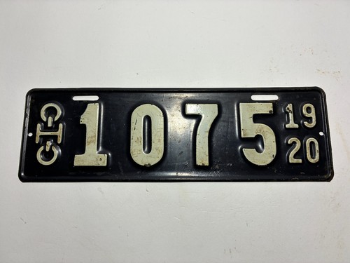 1920 Ohio Motorcycle MC License Plate Tag - Low Digit - Good Shape! | eBay