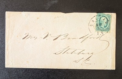 CSA #12 Civil War Confederate Cover, Cheraw, S.C. to Stateburg, S.C. c ...