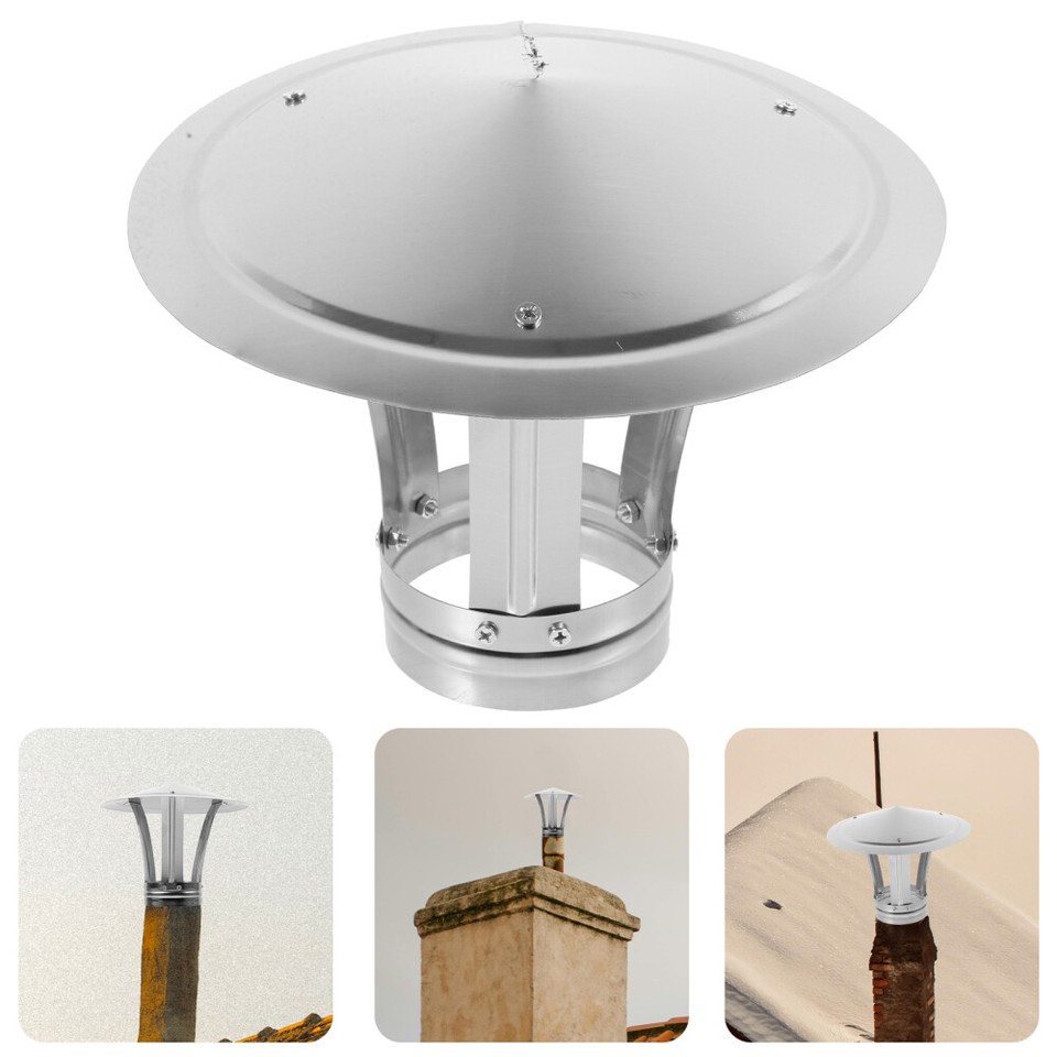 Rain Hat Chimney Flue Cap Covers outside Roof Stainless Smokestack | eBay