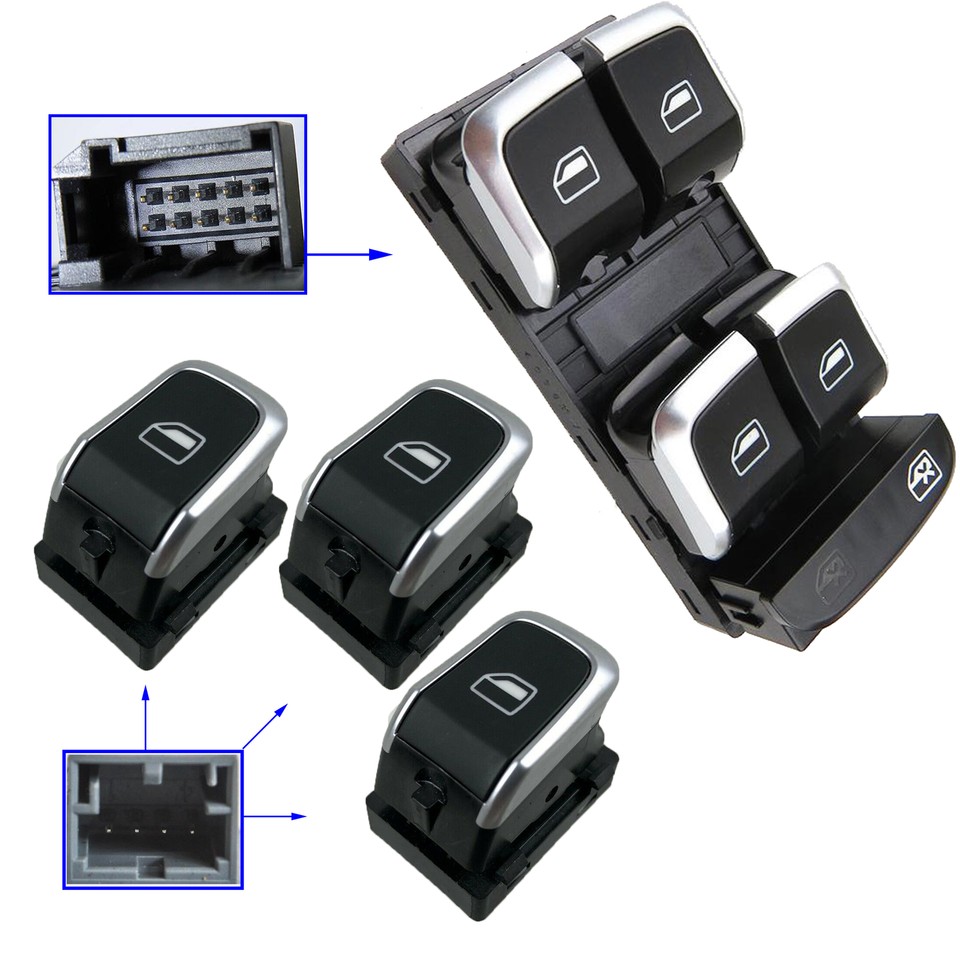 Order Window Lifter Front Left + 3 Buttons for A1 A4 Q3 Q5 - 8KD959851 ...