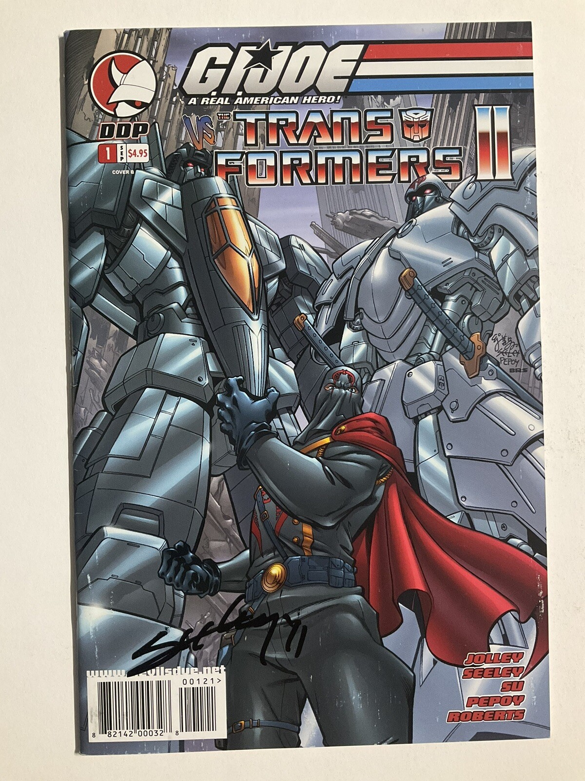 G.I. JOE VS TRANSFORMERS II 1 B SIGNED SEELEY NM NEAR MINT DDP | eBay