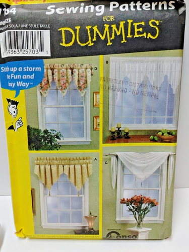 Window Treatments Sewing Patterns For Dummies, UNCUT Simplicity 7164 | eBay