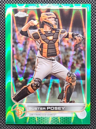 2022 Topps Chrome Sonic Buster Posey Green Raywave Refractor /99 #95 ...