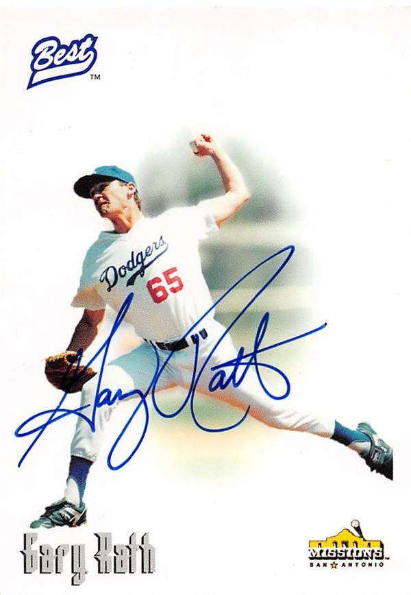 Gary Rath autographed baseball card (Dodgers) 1996 Best Certified ...