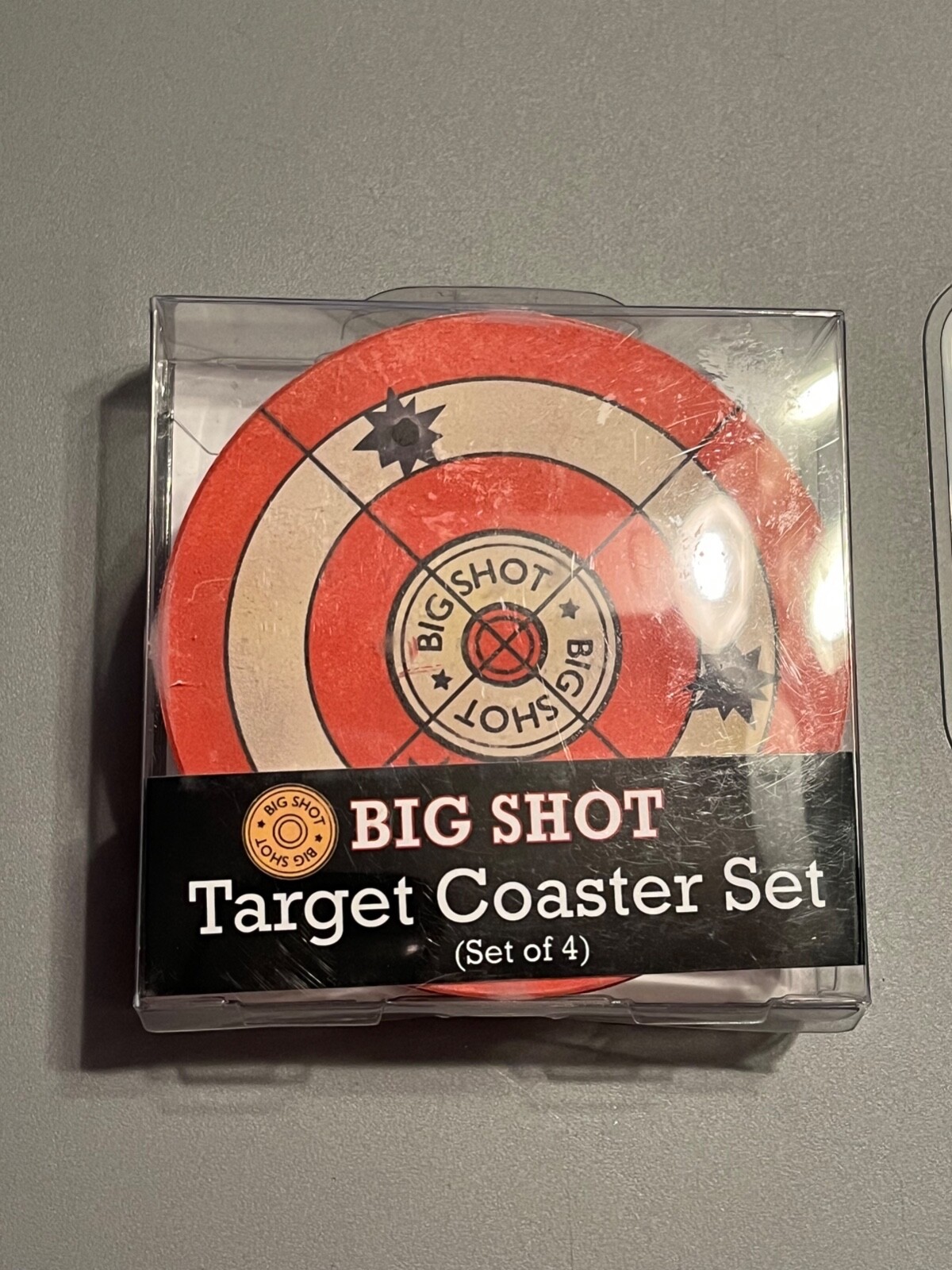 Big Shot Target Coaster Set set of 4 stone cork backing | eBay