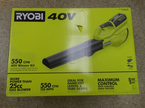Ryobi 40v RY40LB01K 550 CFM BLOWER US 1010-323-295 W/ 4 AH BATTERY ...
