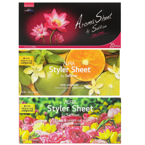 LG TROMM AURA Styler Aroma Sheet Genuine By Saffron Pink,Pear,Lime 40 ...