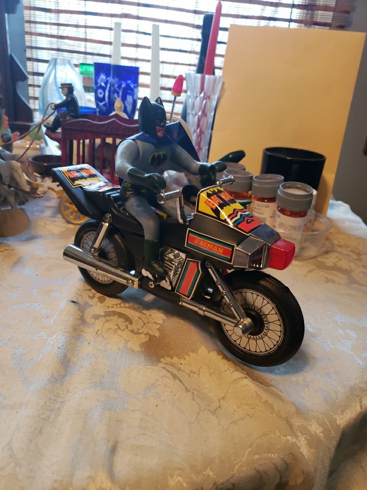 superRare NIB late 70's Motorized Batman And Robin Motorcycle/Sidecar ...