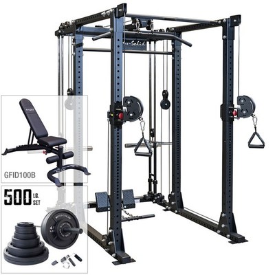 Body-Solid GPR400 Power Rack with Functional Trainer and Weight Set | eBay