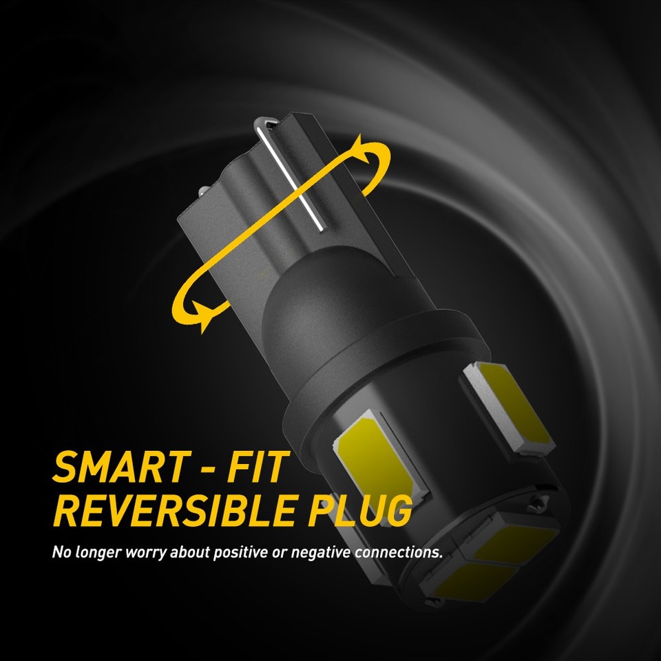 AUXITO T10 LED License Plate Light Bulbs 6500K Super Bright White 168 ...