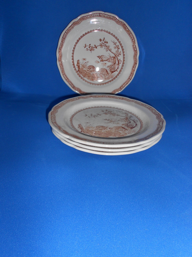 4 Furnivals Brown Quail Bread Plates Vintage England 6 inches | eBay
