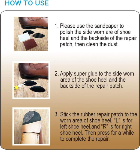 Unikstep 4 Pairs Shoe Heel Repair Plates Taps, Sneaker Single Side ...