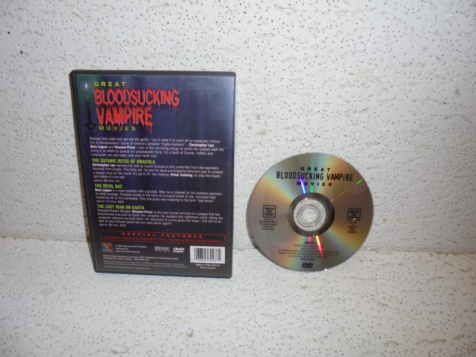 Great Bloodsucking Vampire Movies DVD ( 3 Movies ) Satanic Rites of ...