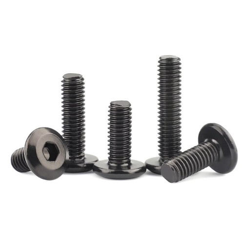 M6 M8 Black Steel Furniture Connector Bolts Hex Socket Flat Head Allen ...