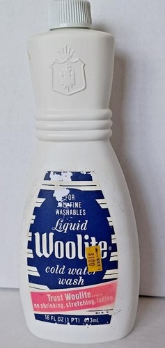 Vintage 1980s Liquid Woolite cold water wash Full Bottle prop Laundry ...