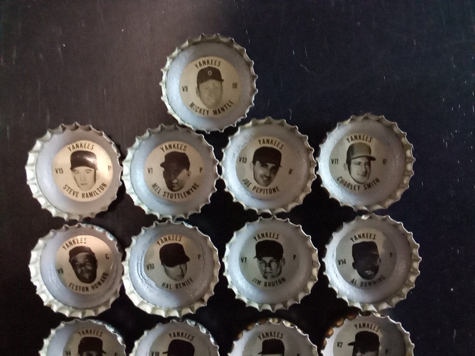 1967 Coke Baseball Bottle Cap New York Yankees Complete set 11-TAB-6 ...