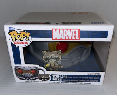 Funko Pop Star-Lord Mug & Rocket Pin Set Guardians of the Galaxy | eBay