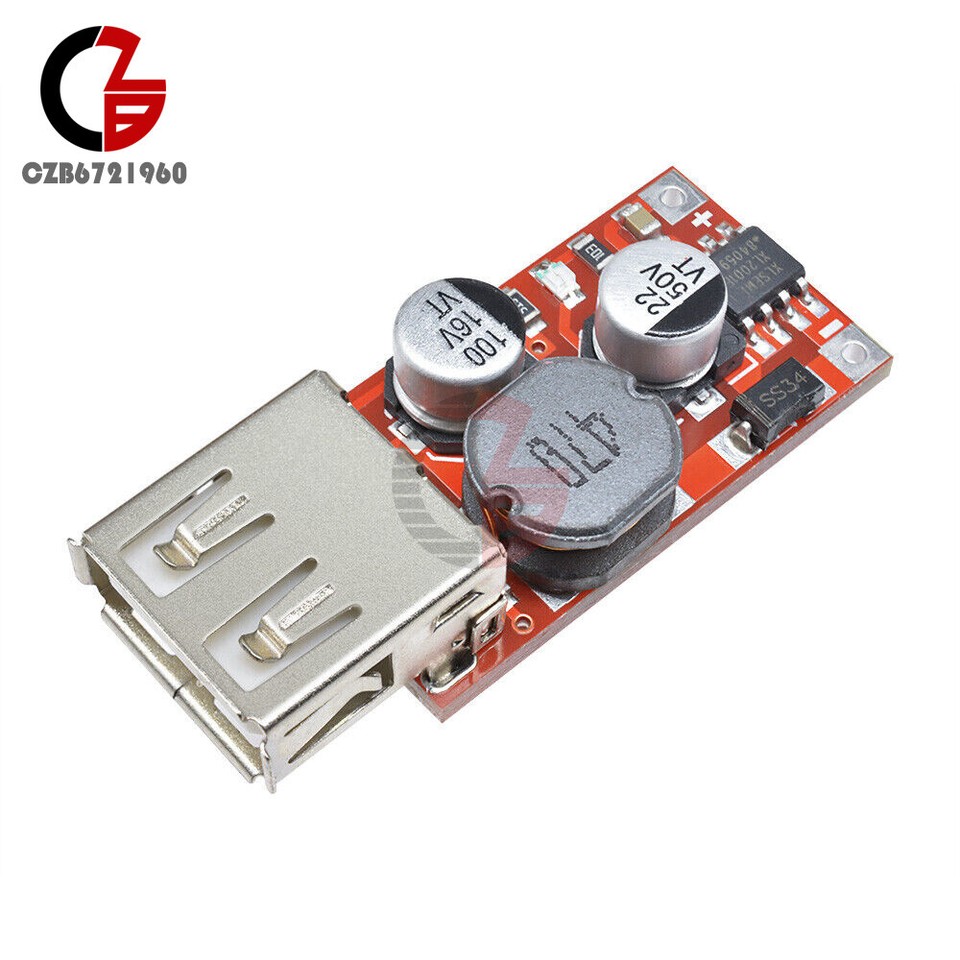 DC-DC USB Step Down Buck Converter 9V/12V/24V to 5V 3A Car Charger ...