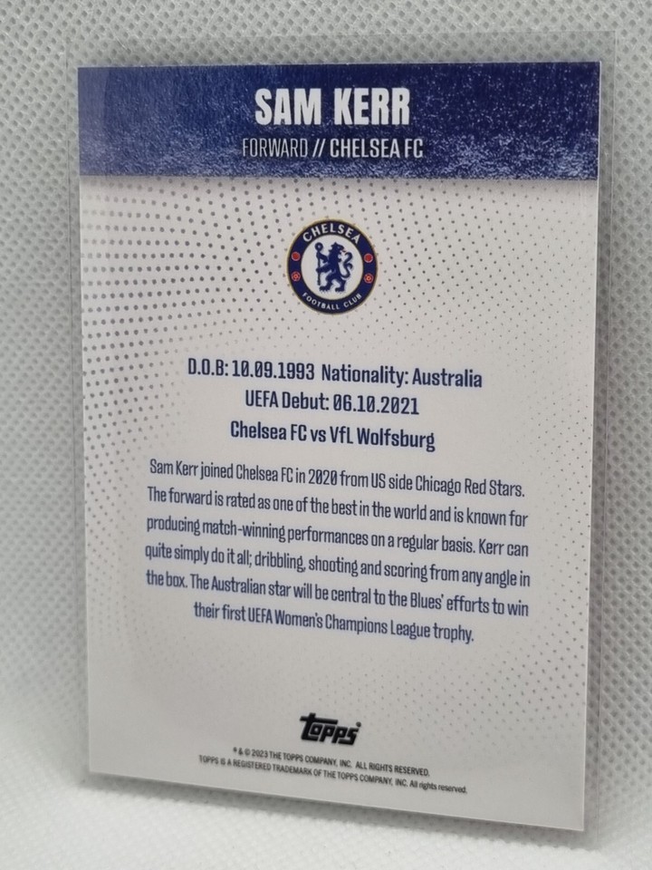 Sam Kerr Australia 2023 Topps Chelsea Red Variant SSP 10/10! Last Print ...