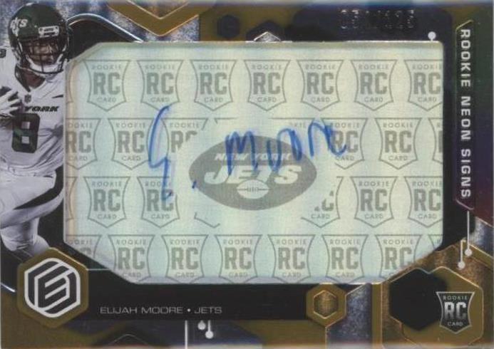 2021 Panini Elements - Rookie Neon Signs Elijah Moore #RNS-EMO Orange ...