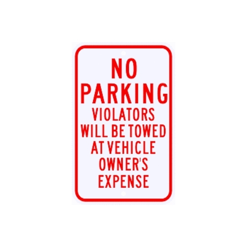No Parking Violation Sign Municipal Grade D.O.T. Street Road R-400RA5RK ...