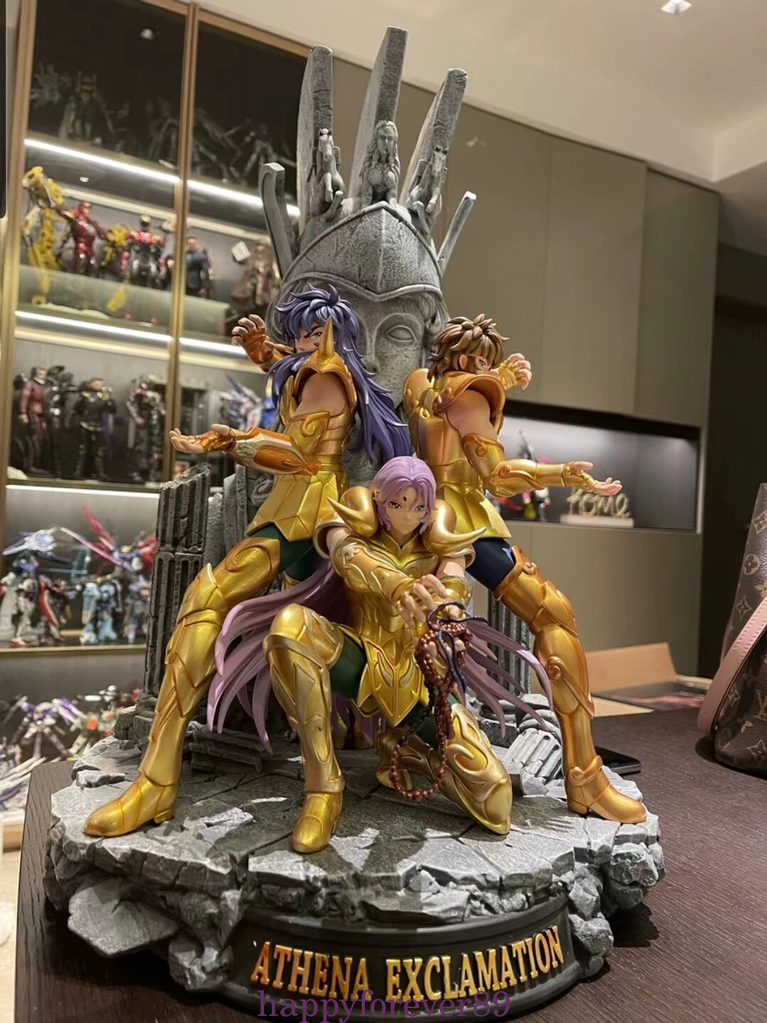 AS Studio Saint Seiya Athena Exclamation Mu Milo Aiolia Resin Painted ...