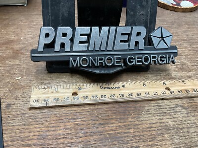 Vintage Emblem Badge Dealership Premier Chrysler Monroe Georgia Plastic ...