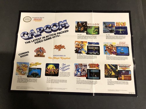 Nintendo NES capcom poster insert cap-nes-us-2 | eBay
