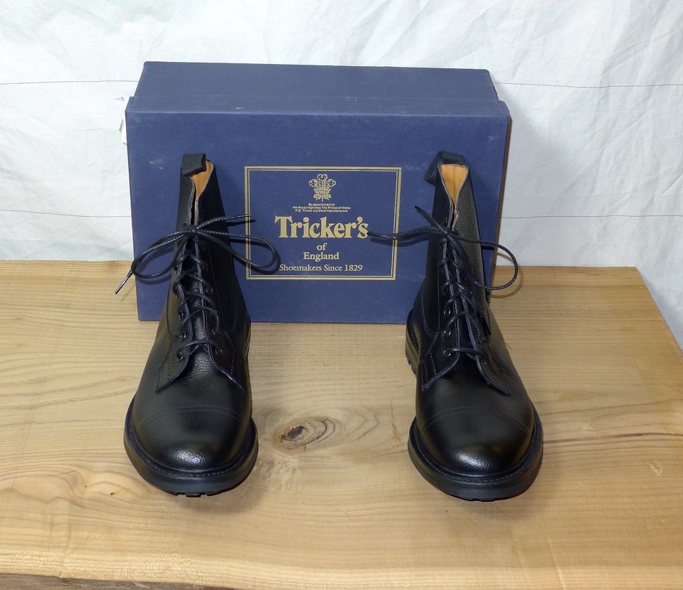 TRICKERS MEN'S S BLACK ZUG GRAIN GRASSMERE SUPER BOOTS (VARIOUS UK ...
