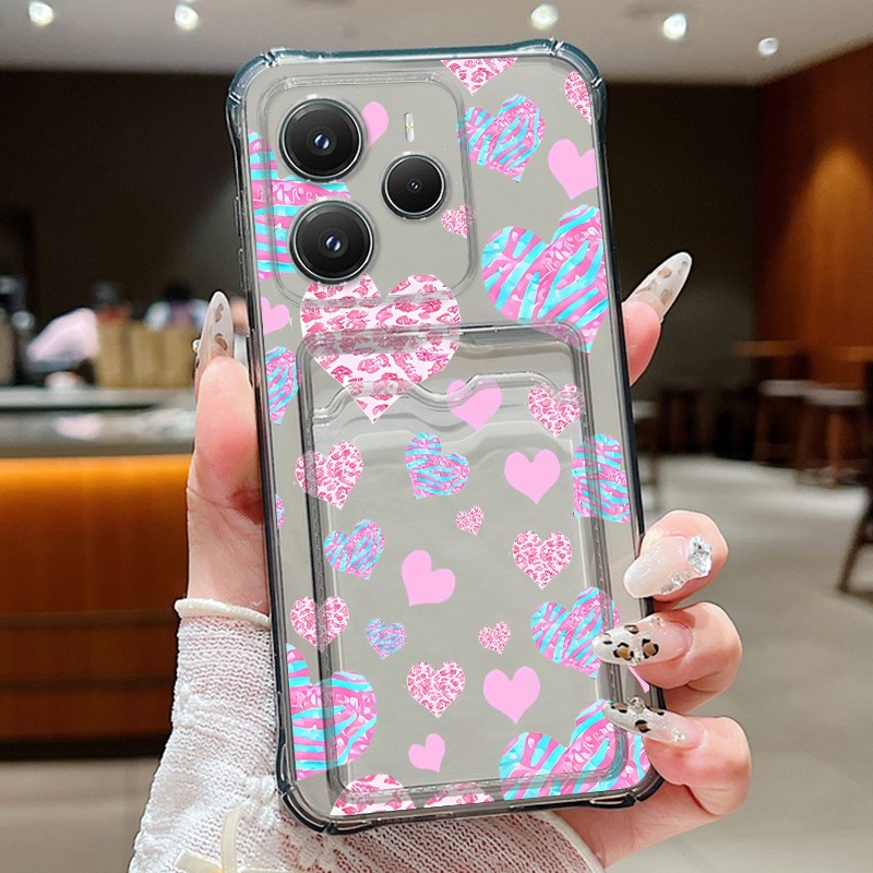 Phone Case For Xiaomi Redmi Note 14 13 Pro 14T Pro Poco F6 Card Slot ...