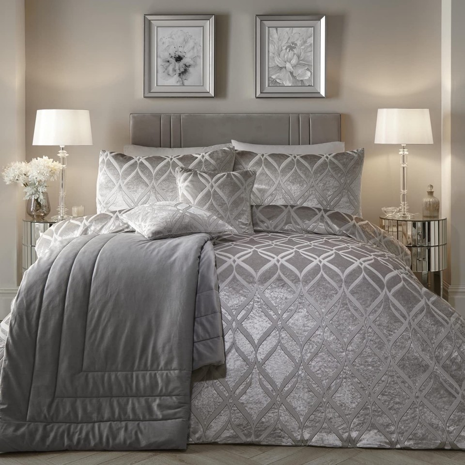 Belfort Jacquard Velvet Cushion Cover 43x43cm Geometric Double Sided ...