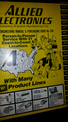 ALLIED ELECTRONICS 1981 Engineering Manual PURCHASING GUIDE NO 810 Look ...