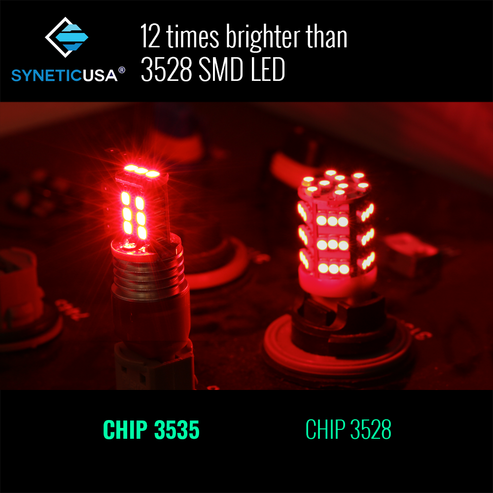 2x 3157 3057K 15-LED Bright Tail Rear Brake Alert Safety Red Flash ...