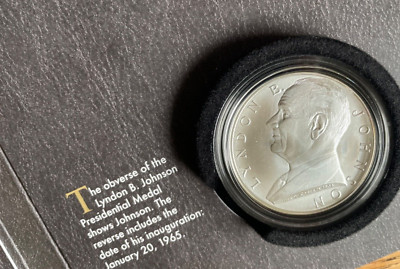2015 Lyndon B Johnson 1 oz Silver Medal U.S. Mint Early Releases ...