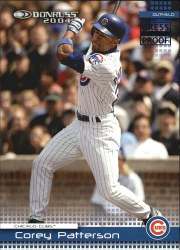 2004 Donruss Press Proofs Blue Cubs Baseball Card #238 Corey Patterson ...