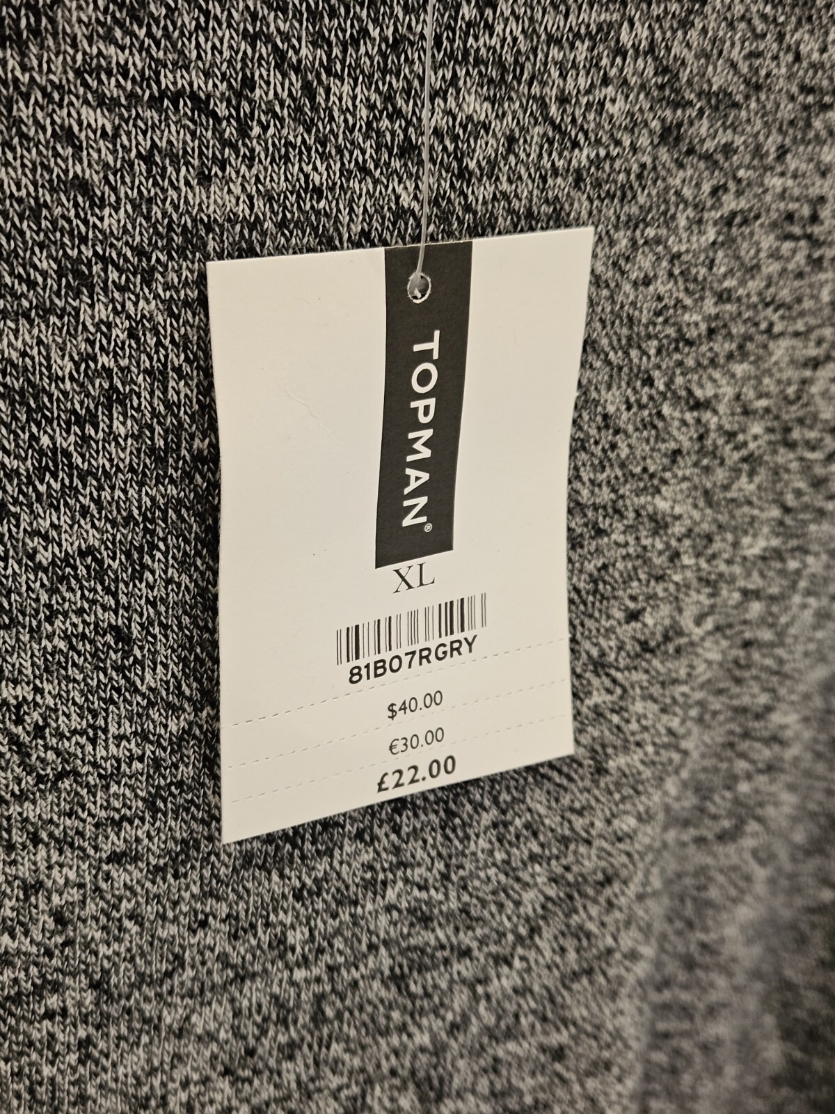 Topman Dark Grey Jumper Premium Comfy Mens UK Size XL Brand New With ...