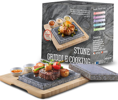 Cooking Stones for Steak, Indoor Grill Sizzling Hot Stone Set, Steak ...