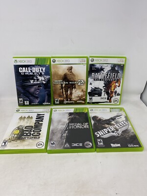 Xbox 360 Call Of Duty Battlefield Medal Of Honor Sniper Elite 6 Games ...