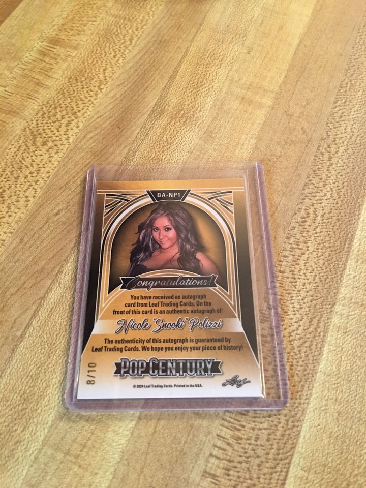 2024 LEAF POP CENTURY NICOLE “SNOOKI” POLIZZI PURPLE AUTOGRAPH 8/10 ...