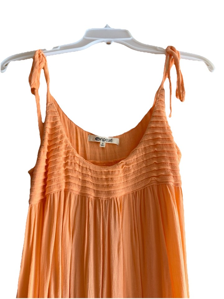 Rip Curl Sayulita Dress Coverup Sherbet Orange Gauze Soft Cool Women’s ...