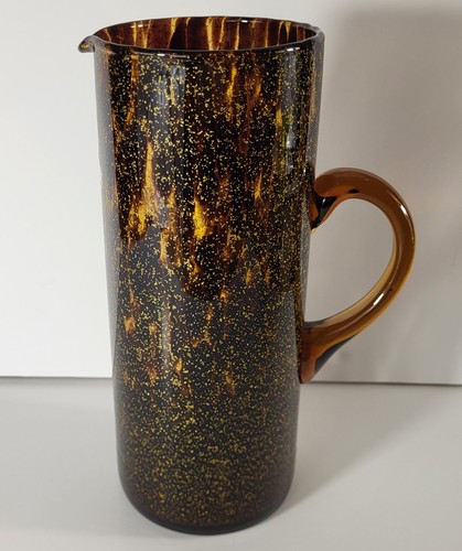Tortoise Shell Murano Maestri Vetrai Hand Blown Glass Pitcher Gold ...