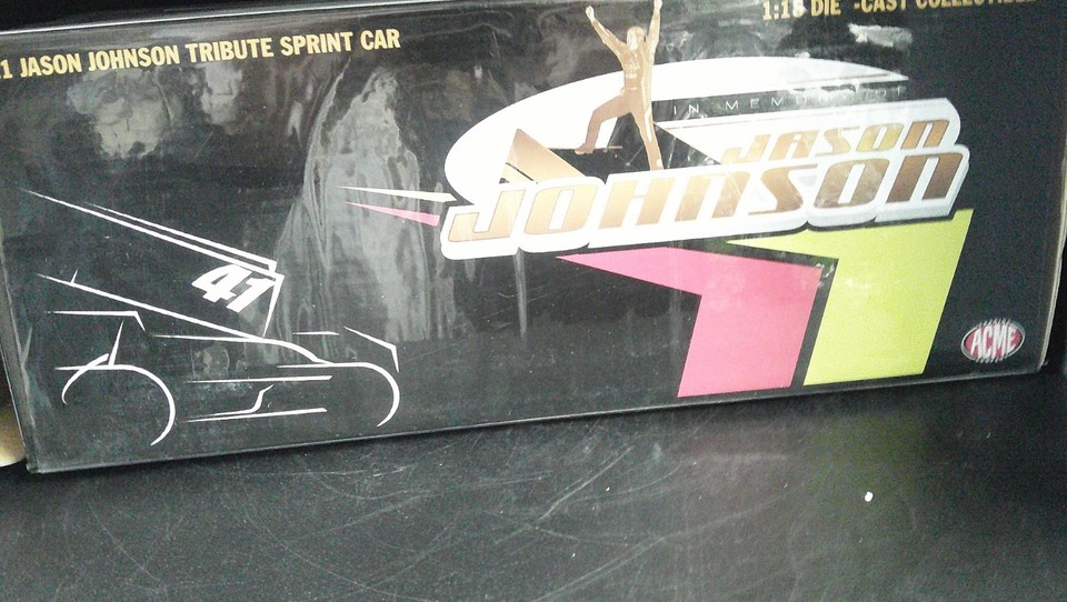 RARE JASON JOHNSON TRIBUTE SPRINT CAR 1:18 LIMITED EDITION ACME WORLD ...