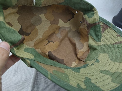 WW2 US MITCHELL OCTAGONAL CAP VINTAGE USMC CAMOUFLAGE MARINE CORPS ...