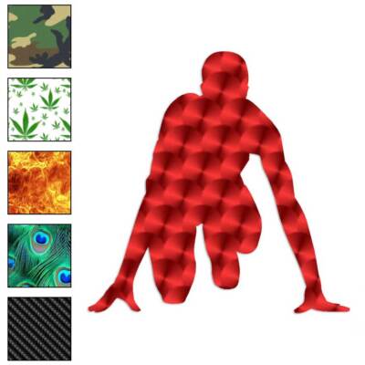 Sprinter Runner Exercise, Vinyl Decal Sticker, 40 Patterns & 3 Sizes ...