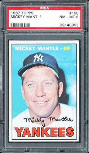 1967 Topps #150 MICKEY MANTLE HOF New York Yankees PSA 8 NM-MT | eBay