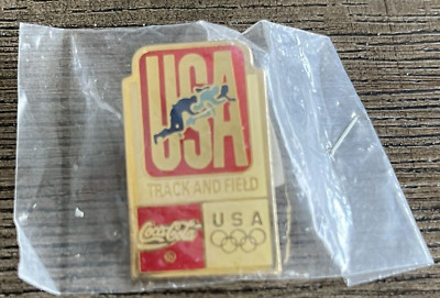 Vintage Coca Cola Olympics Pin Coke Soda USA Track & Field Olympics ...