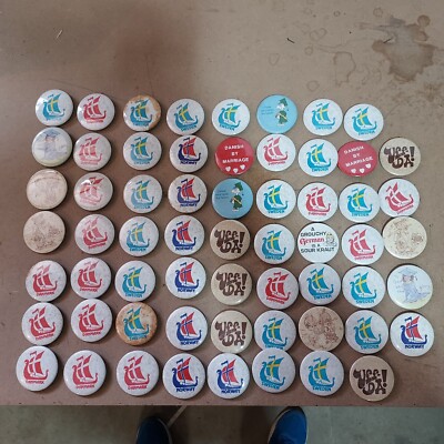 Vintage Pins pinback Lot 61 Pin Back Buttons uff-da Norway Sweden ...