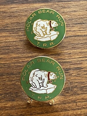 Vintage Polar Bear Run Pins- Trinity Road Riders Motorcycle Club Oregon ...