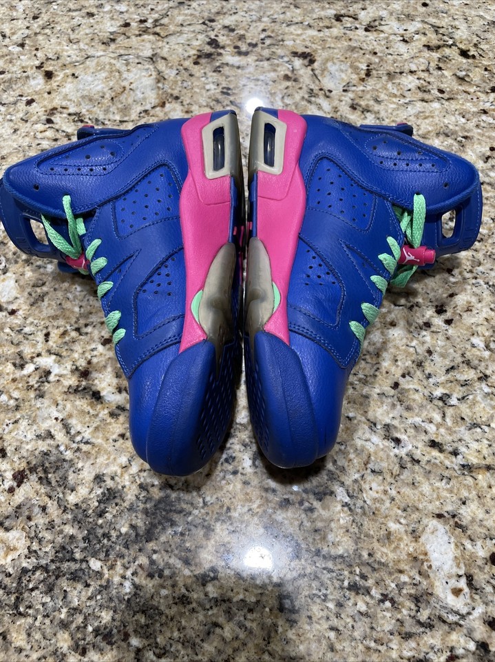 Nike Air Jordan 6 Retro Game Royal 2014 GS Shoes Blue Size 5.5y Youth ...