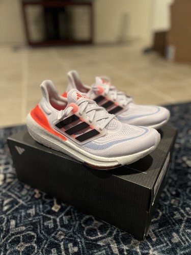 adidas Ultraboost Light W White Solar Red Women Size 6 Running Shoe ...